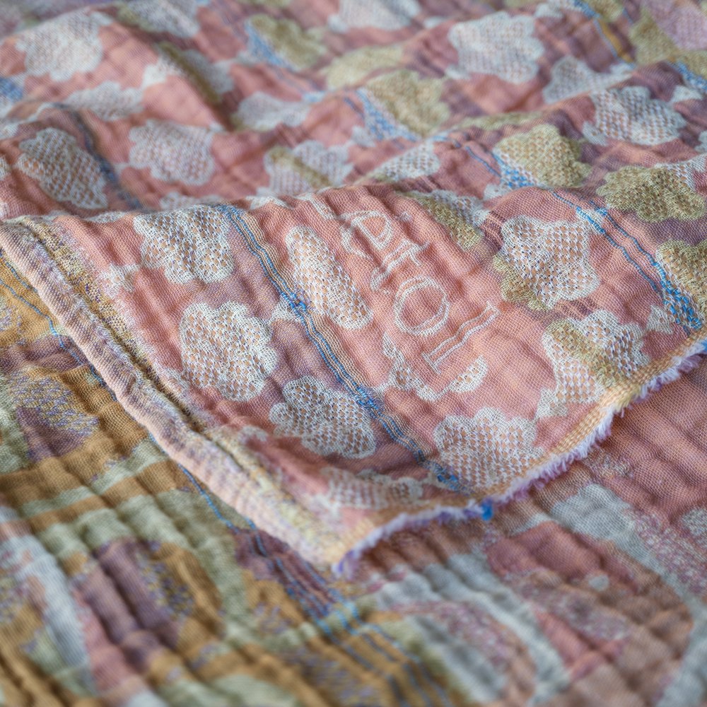 Letol Organic Cotton French Scarf Amira 901 Boudoir in Dusty Pink and ...