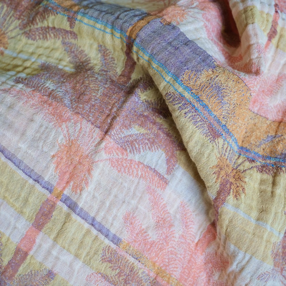 Letol Organic Cotton French Scarf Amira 901 Boudoir in Dusty Pink and ...